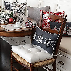 Pillow Perfect Jeweled Christmas Snowflake Decorative Lumbar Pillow, 1 Count (Pack of 1), Grey