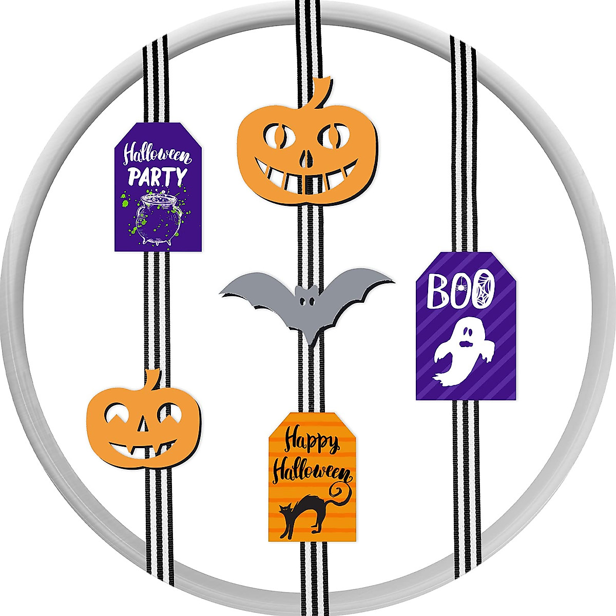 50 Yard Grosgrain Stripe Ribbon Black and White Stripe Ribbon Polyester Fabric for Valentine's Day Wedding DIY Crafts Gifts Wrapping Bouquets Cake Decoration (Black White Stripe, 5/8 Inch Wide)