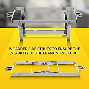 BIEAMA 2 Pack 9QT Chafing Dish with Half Size Food Pans, Stainless Steel Chafer Complete Set, Food Warmer