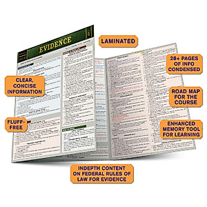 Evidence QuickStudy Laminated Reference Guide (QuickStudy Law)