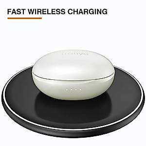 TRANYA T10 Pro Wireless Earbuds Bluetooth 5.3, 12mm Driver with Premium Deep Bass, Wireless Charging, IPX7 Waterproof, Low-Latency Game Mode in Ear Headphones - White