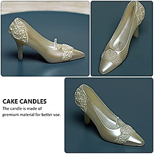 ABOOFAN Romantic Candle High Heel Shaped Candle Creative Wedding Shoes Shaped Candle Valentines Day Smokeless Candle Soy Wax Decorative Shoe for Home Decor