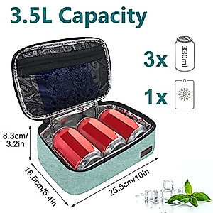 Gloppie Little Lunch Bag Small Insulated Lunch Box for Men Women Lunchbox Mini Lunchbag Petty Lunch Pail Reusable Kids Lunch Bag Snack Container Portable Cooler Bags Green