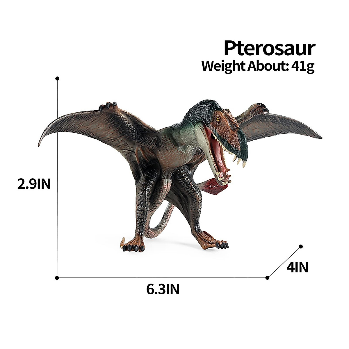 Pterodactyl Dinosaur Action Figures Realistic Flying Toy | Movable Mouth | Pteranodon Dino Toys | Pterosaur Model Toys | Cake Toppers Dinosaur Toys for Boys and Girls