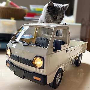 Apawband WPL D12 RC Car 1/10 RC Drift Car RTR Remote Control Car, Kei Truck Crawler Off Road 2.4G with Proportional Throttle Steering 260 Motor Rear Drive Hobby Grade Toy Adult Age 16+