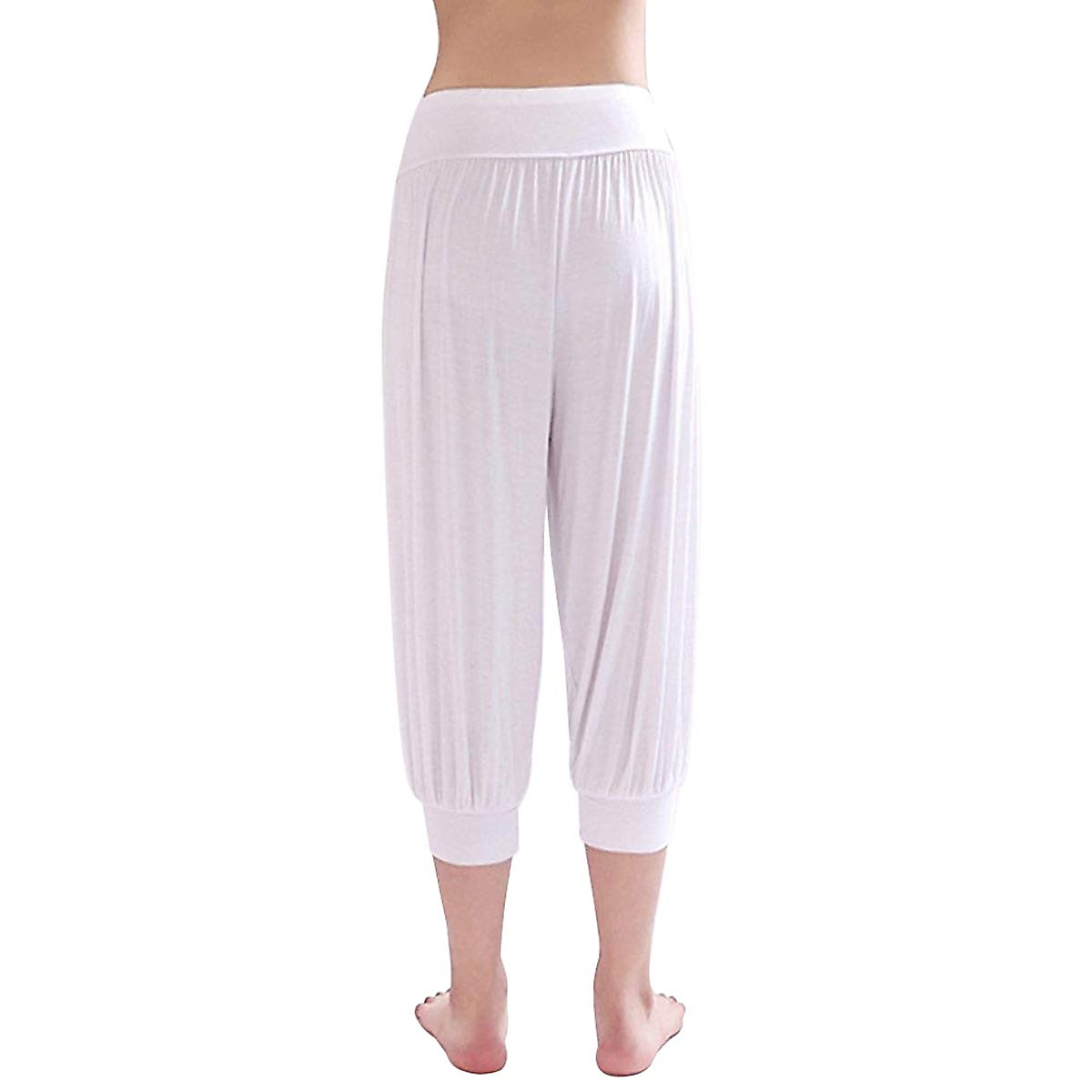 LKXHarleya Women Modal Harem Yoga Pants Loose Casual Fold Over Pilates Capri Pants Yoga Pants