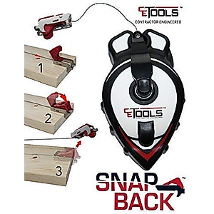 CE TOOLS SnapBack® Chalk Line with Releasable Tip