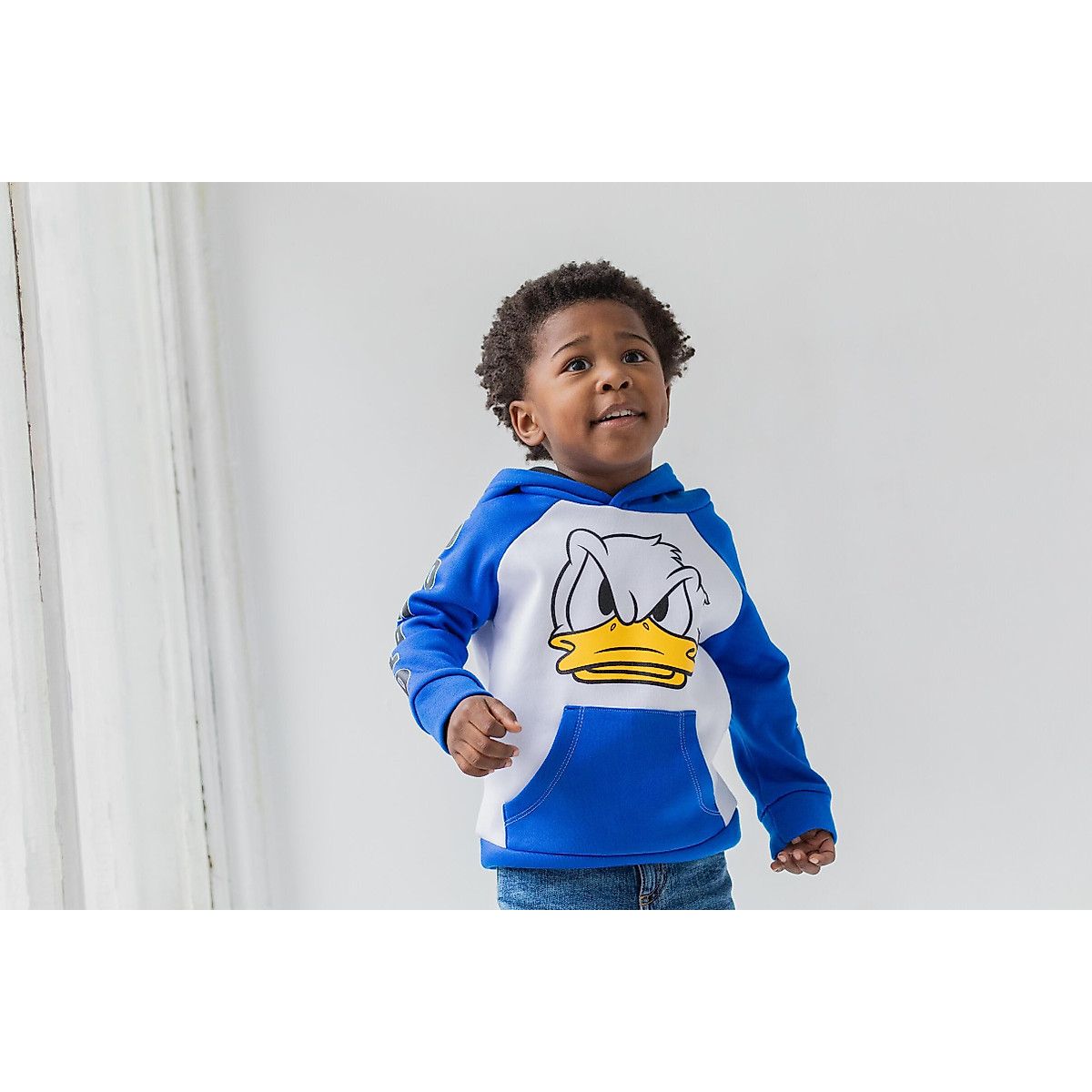 Disney Mickey Mouse Donald Duck Toddler Boys Fleece Hoodie Blue/White 5T