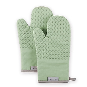 KitchenAid Asteroid Oven Mitt Set, 7"x12.5", Pistachio Green, 2 Piece