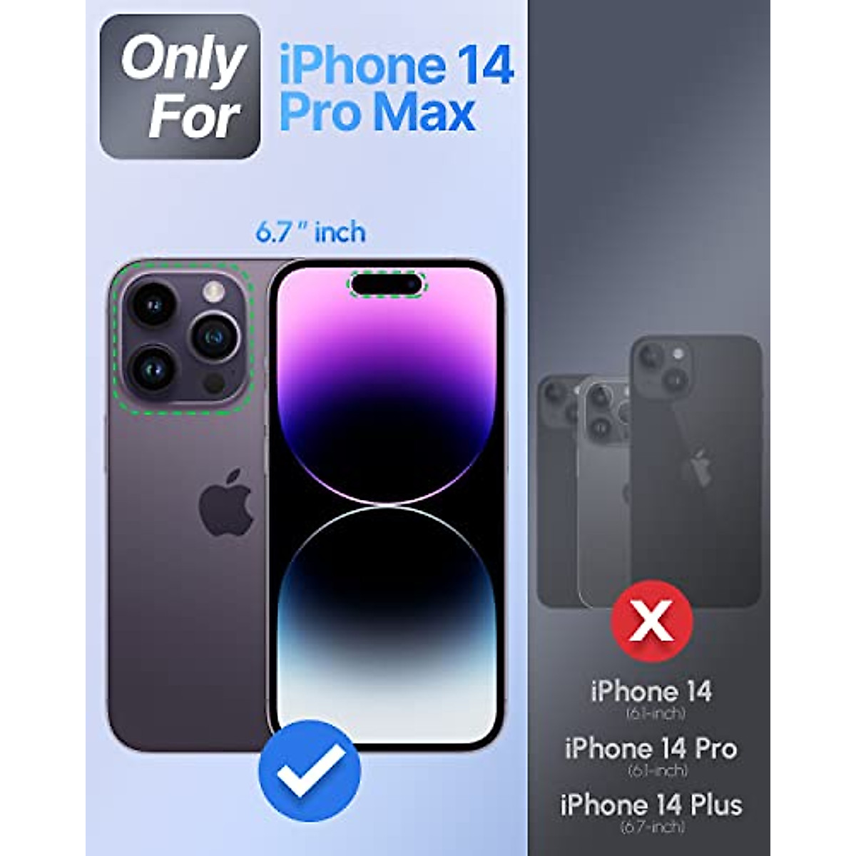 Silverback for iPhone 14 Pro Max Case with Stand, MagSafe-Compatible Case with Built-in Camera Cover,Magnetic Phone Case Shockproof DustProof Cover for iPhone 14 Pro Max - Clear