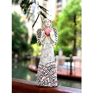 Bo Toys Solar Powered Fairy Angel with Solar Glowing Heart LED Garden Light Decor Color Change