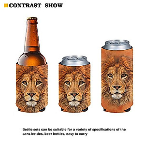 SEANATIVE Lover Cow Skin Can Cooler Beer Cooler Sleeve 2 Pack Sets of Party Can Coozie, Insulated Beer Can Holder for Cold Drinks, 16oz Can Bottle Size S