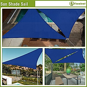 FLORALEAF 12'x12'x12' Sun Shade Sail Triangle Canopy UV Block Sun Shade for Outdoor Patio Garden Backyard Awning