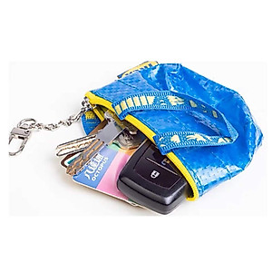 IKEA Key & Coin Purse KNOLIG Bag Small Blue with One Zipper Bag (1 set)