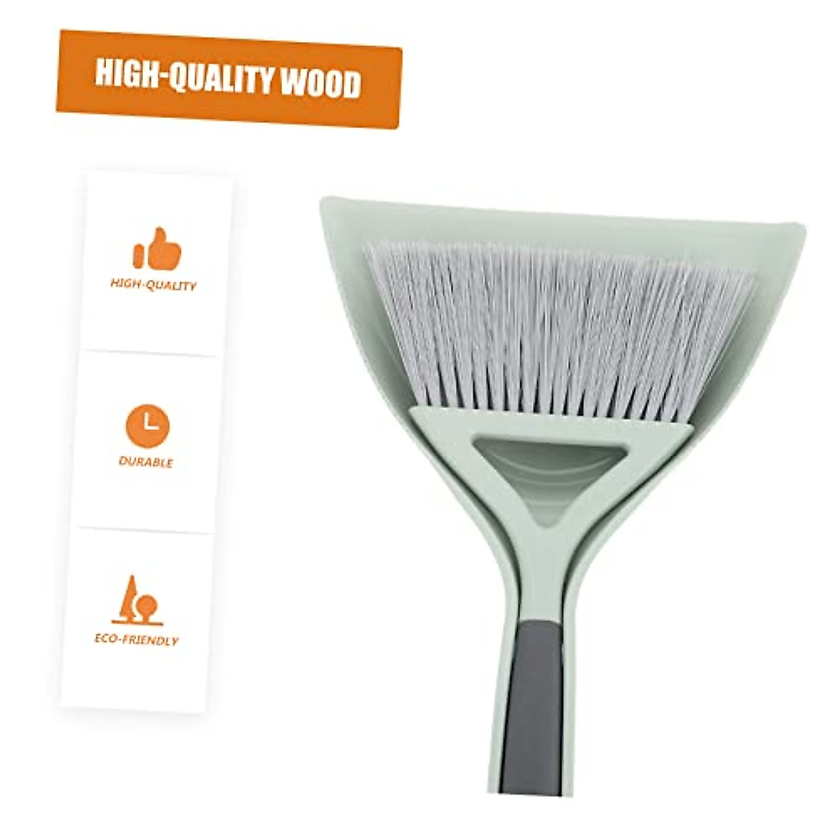 PLAFOPE 1 Set Broom Dustpan Keyboard Cleaning Brush Mini Hand Broom and Dustpan Table Cleaning Tool Mini Broom Home Cleaning Accessory Mini Cleaning Broom Cleaning Kit Plastic Green