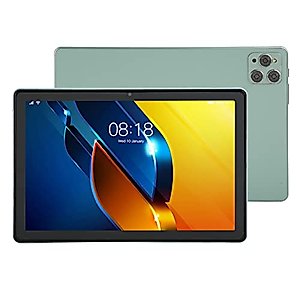 PUSOKEI Tablet PC for Android 11,10 inch 1920x1200 IPS HD Display,MT6711 10 Core CPU,6GB 128GB Memory,Dual SIM Card Slot,2.4G 5G Dual Band WiFi,8MP 20MP Camera(Green)