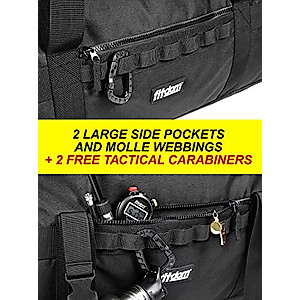 Fitdom 130L 36" Heavy Duty Extra Large Sports Gym Equipment Travel Duffle Bag W/Adjustable Shoulder & Compression Straps. Perfect for Soccer Baseball Basketball Hockey Football & Team Coaches & More