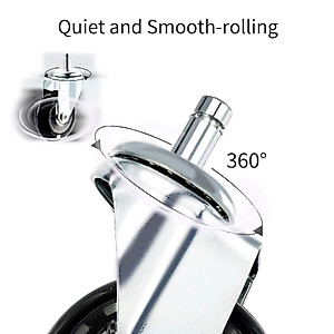 PERFEHAIR Hair Free Caster Wheels for Hairstylist Trolley, Salon Hair Color Tray, Hair Chair, Rolling Stool, Hair Stylist Cart, Beauty Spa Furniture Equipment (Set of 1)