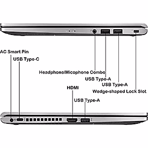 asus 14" VivoBook Laptop, Intel Core i3-1115G4 Processor, 16GB RAM, 1TB PCIe SSD, Thin & Light, Wi-Fi and Bluetooth, Webcam, HDMI, NLY MP, Windows 11 Home, Silver