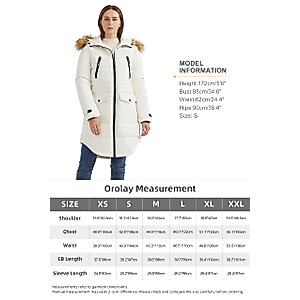 Orolay Women's Thickened Down Jacket Winter Warm Down Coat Beige