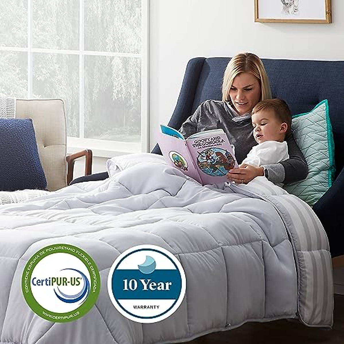 Lucid 5 Inch Gel Memory Foam Mattress - Firm Feel - Gel Infusion - Memory Foam Infused with Bamboo Charcoal - Breathable Cover - Full