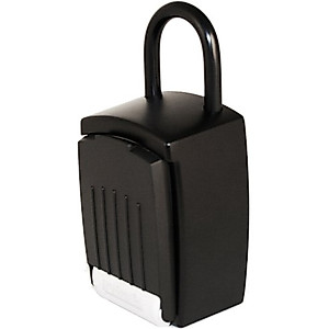 KeyGuard SL-501 Punch Button Large Capacity Key Storage Shackle Lock Box, Black Finish