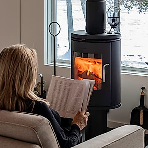 Ecofan® AirDeco I, Superior Performance Stove Fan, Heat Powered, Contemporary Style. Low Start Temperature, 160CFM Black Blade, Mid-Sized