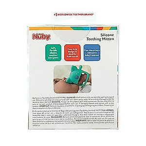 Nuby Silicone Wrist Teething Mitten - Baby Teether Ring - 3+ Months - Koala