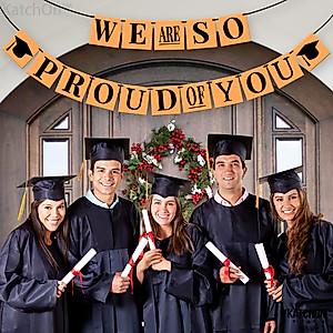 We Are So Proud of You Balloons - 16 Inch, Graduation Balloons | Black We Are So Proud of You Banner | Graduation Banner for Black Graduation Decorations,Army Party | Graduation Party Decorations 2023