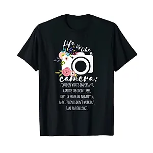 Photographer Photography Cute Life Is Like A Camera T-Shirt