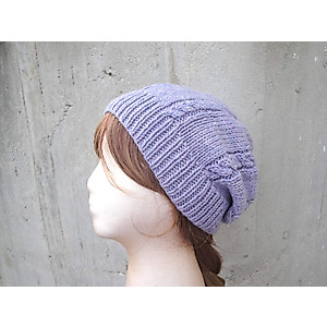 Hand Knit Slouch Hat, Soft Wool, Slouchy Beanie Women & Teen Girls, CHOOSE COLOR