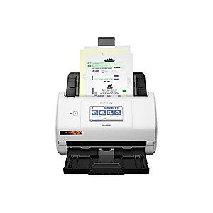 Epson RapidReceipt RR-600W Wireless Desktop Color Duplex Receipt and Document Scanner with Receipt Management Software, Touchscreen and Auto Document Feeder. Full 1-Year Limited Warranty (Renewed)
