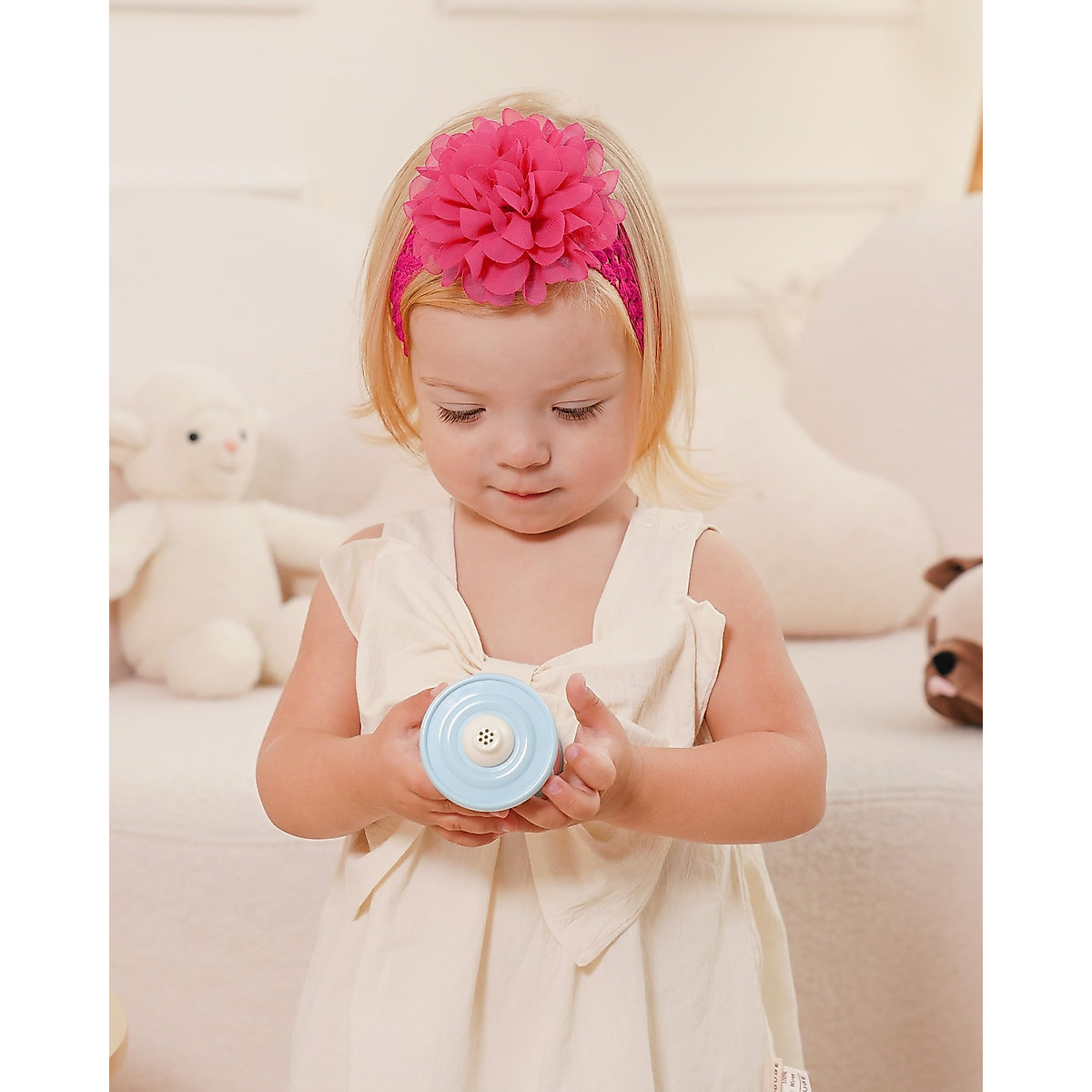 jollybows 18pcs Baby Girls Headband Chiffon Flower Soft Stretchy Hair Band Hair Accessories for Baby Girls Newborns Infants Toddlers and Kids