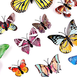 12PCS 3D Luminous Fridge Magnets Butterfly in Dark Magnetic Home Room Decor DIY Wall Decoration