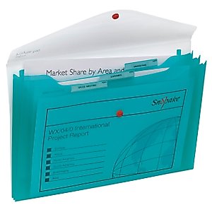 Snopake Foolscap Polyfile Trio Popper Wallet with Indexing System and Press Stud Closure – Electra Assorted [Pack of 5] Ref: 14967