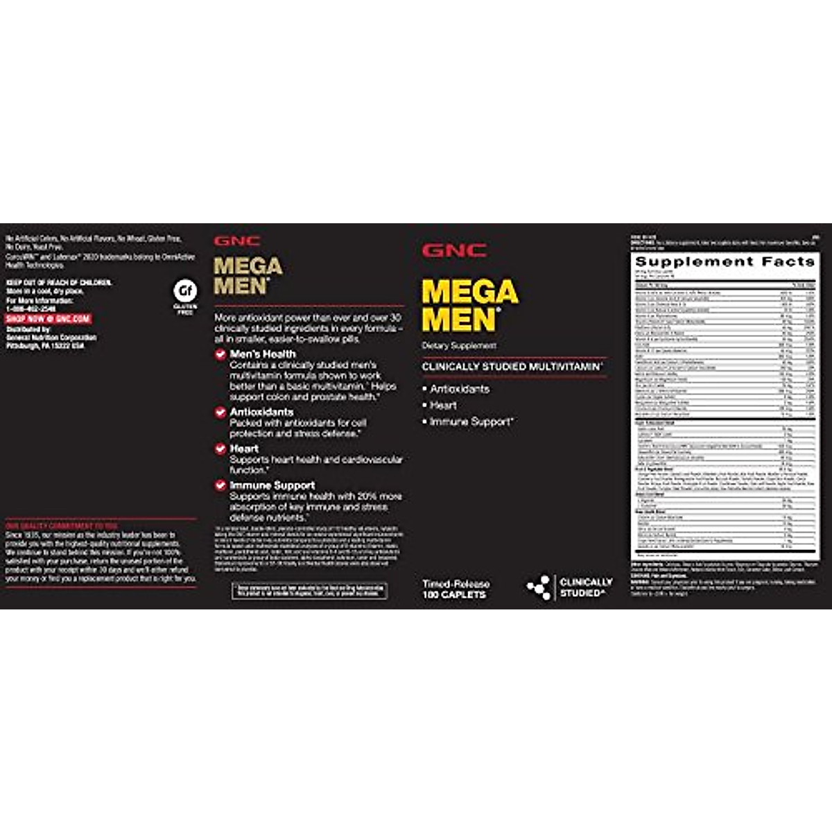 GNC Mega Men Multivitamin for Men, 180 Count, Antioxidants, Heart Health, and Immune Support (Packaging May Vary)