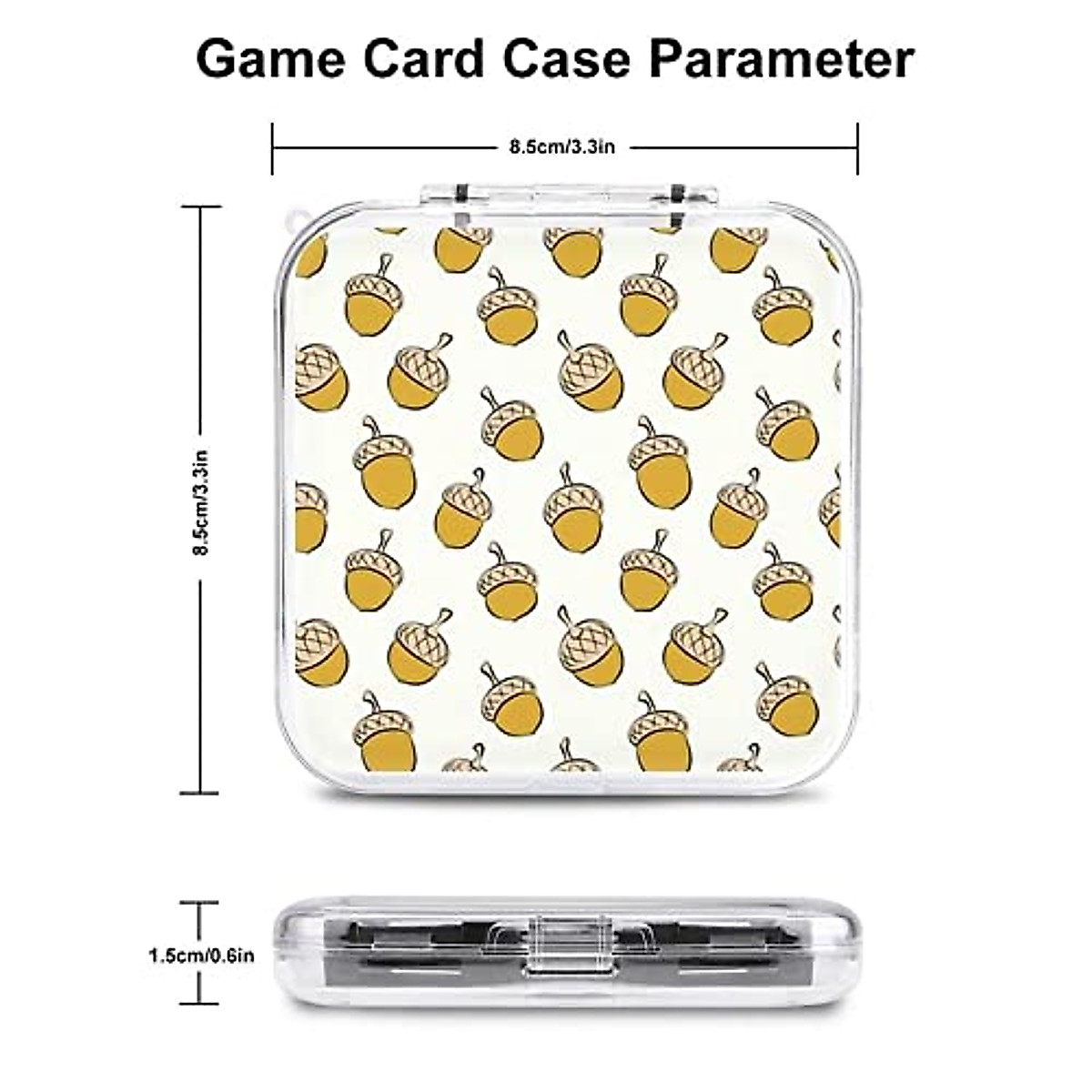 Acorns fall fabric golden Game Card Case for Swítch Protective Portable Case Box with 12 Cartridge Slots