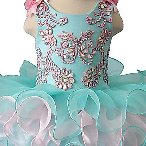 Jenniferwu G070A Infant Toddler Baby Newborn Little Girl's Pageant Party Birthday Dress Mint Size 3T