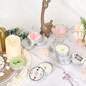 Moretoes 60 Pack 2 Oz Metal Round Tins Aluminum Tin Cans Containers with Screw Lid for Lotion Bars, Balms, Salve, Spices or Beard Balm