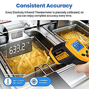 Traeger Grills Pro Series 22 Electric Wood Pellet Grill and Smoker, Bronze, Extra large & Etekcity Infrared Thermometer 1080, Heat Temperature Temp Gun, Yellow