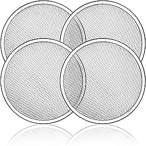 Tosnail 4 Pack 10 Inches Seamless Aluminum Pizza Screen Pizza Pan with Holes Pizza Mesh