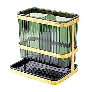 Yalych Utensil Caddy Plastic Chopsticks Tube Wall Mounted Pen Holder (Color : One Size)