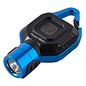 Streamlight 73302 Pocket Mate 325-Lumen Pocket Keychain/Clip-on USB Rechargeable Flashlight, Blue