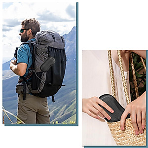 Fintie Sunglasses Case, Hard EVA Shell Shockproof Sport Glasses Case with Metal Carabiner Travel Zipper Eyeglasses Case (Black)