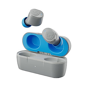 Skullcandy Jib True 2 In-Ear Wireless Earbuds, 32 Hr Battery, Microphone, Works with iPhone Android and Bluetooth Devices - Light Grey/Blue