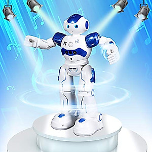 SGILE RC Robot Toy, Gesture Sensing Remote Control Robot for Kids Age 3 4 5 6 7 8 12 Year Old Boys Girls Birthday Gift Present, Blue