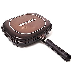 Happycall Double Grill Pan Korean Original Model JUMBO Size (BROWN)