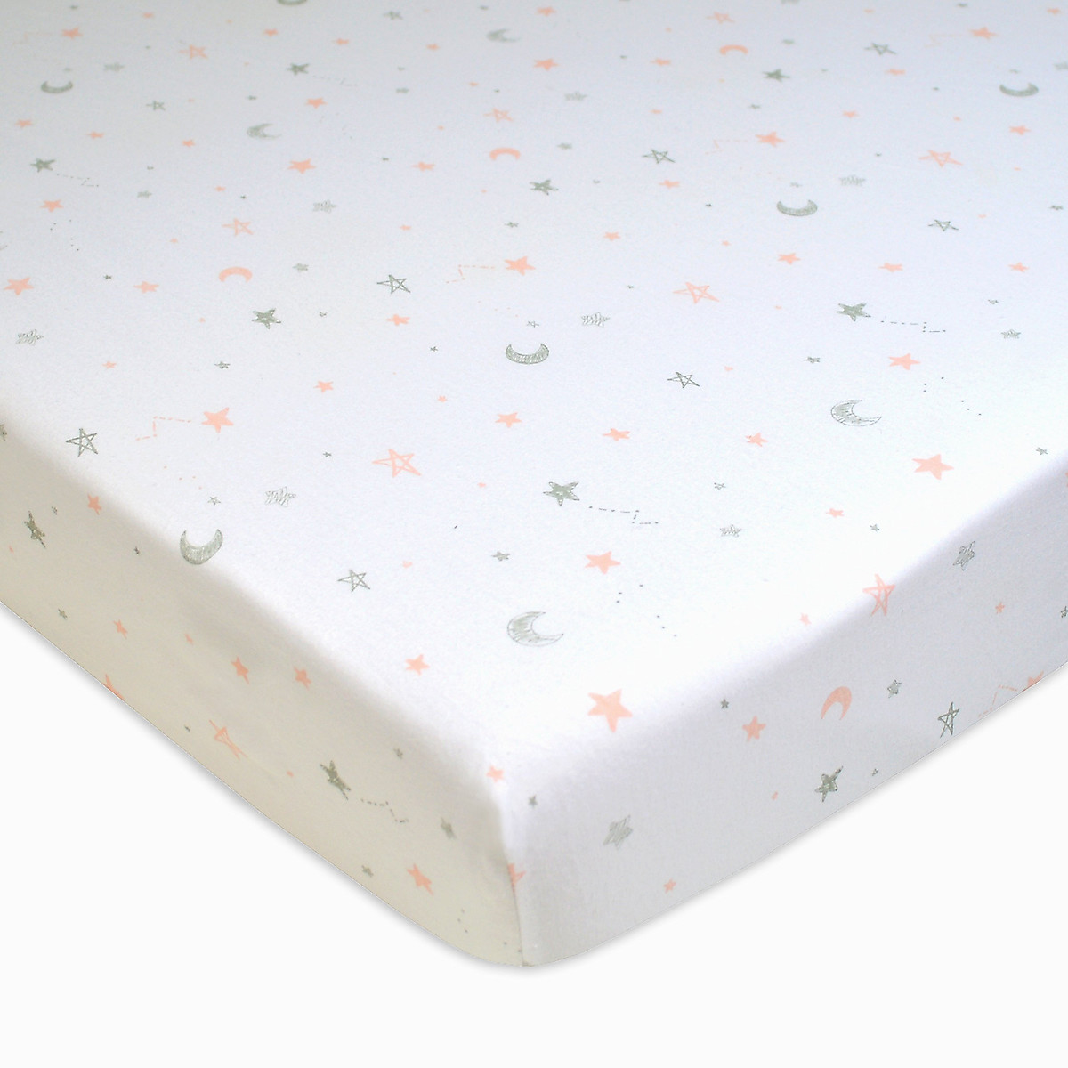 American Baby Company 3 Pack Fitted Pack N Play Playard Sheet 27" x 39", Soft Breathable Neutral 100% Cotton Jersey Pack and Play Sheet, Pink Star/Zigzag, for Boys and Girls, Fits Most Mini Crib