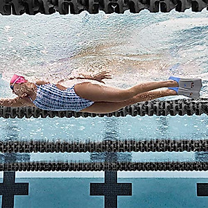 Speedo unisex adult Swim Training Fins Rubber Short Blade Footwear, Blue/Grey, Medium 6 7 US