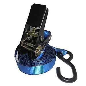 Everest Premium Ratchet Tie Down – 1 PK – 1 IN – 15 FT – 500 LBS Working Load – 1500 LBS Break Strength – Cambuckle Alternative – Cargo Straps Perfect for Moving Appliances, Lawn Equipment and Motorcycles, Pack of 1